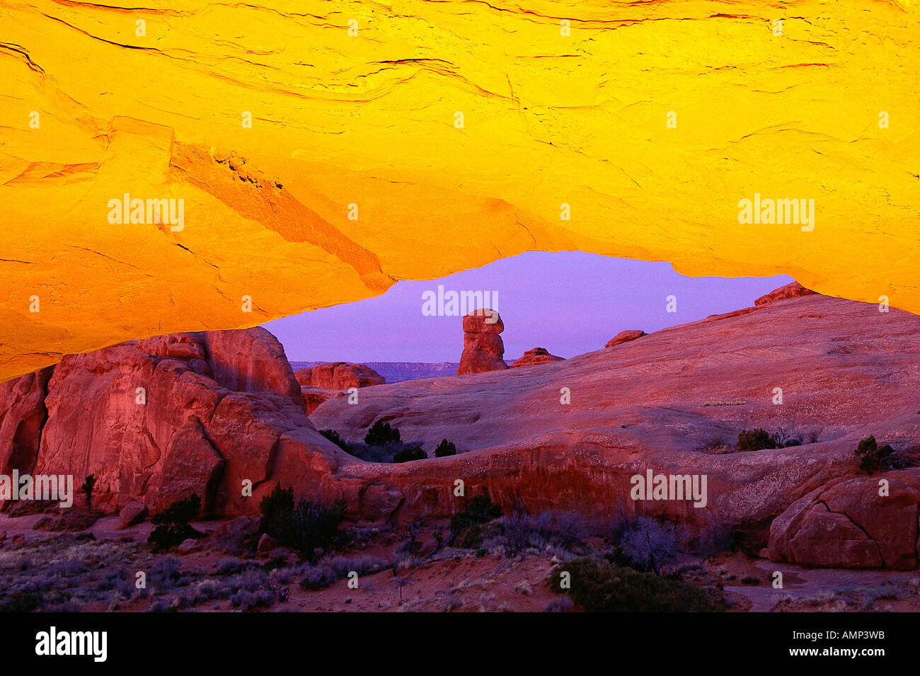 Eye Of The Whale Arch, Arches National Park, Utah, USA Stock Photo - Alamy