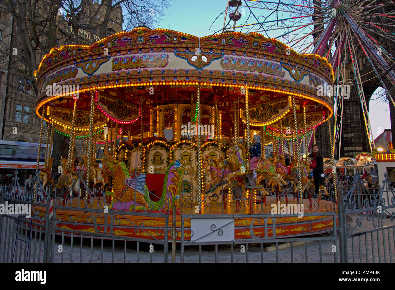 Edinburgh princes street gardens carousel hi-res stock photography and ...