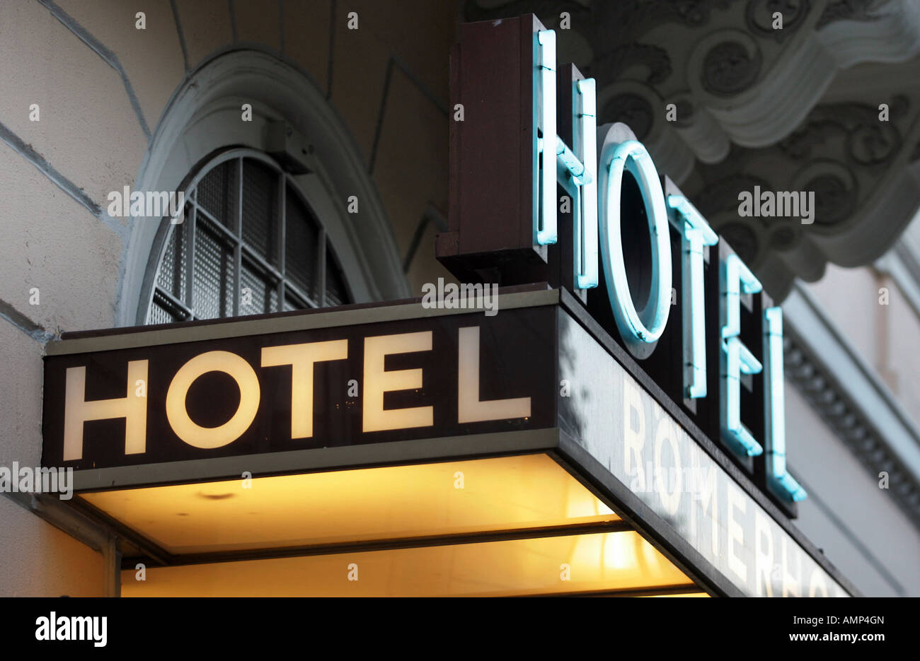 Luminous advertising signs hi-res stock photography and images - Alamy