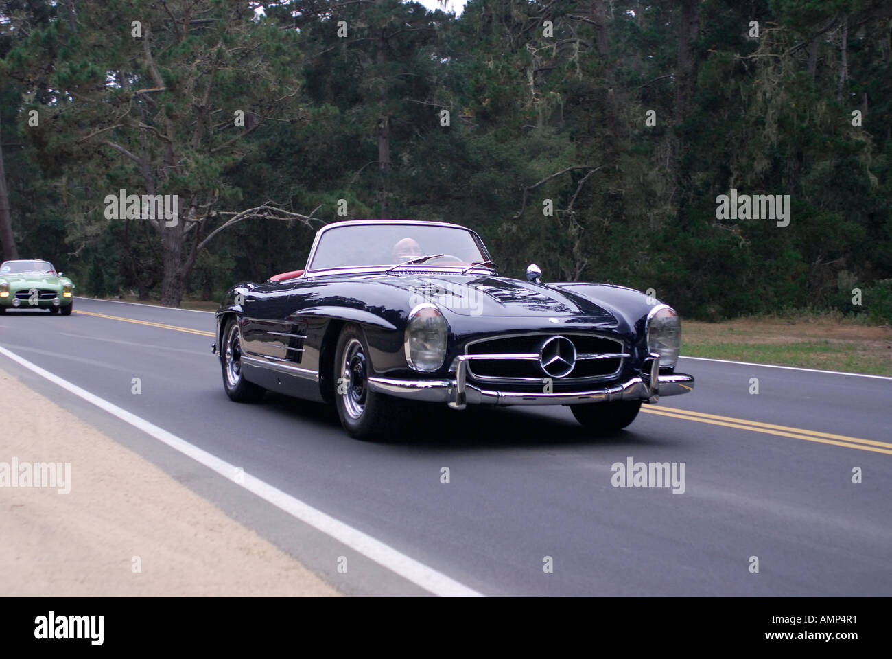 "Mercedes Benz ^SL300 Roadster, ^1957, "^Stirling Moss" driving Stock ...