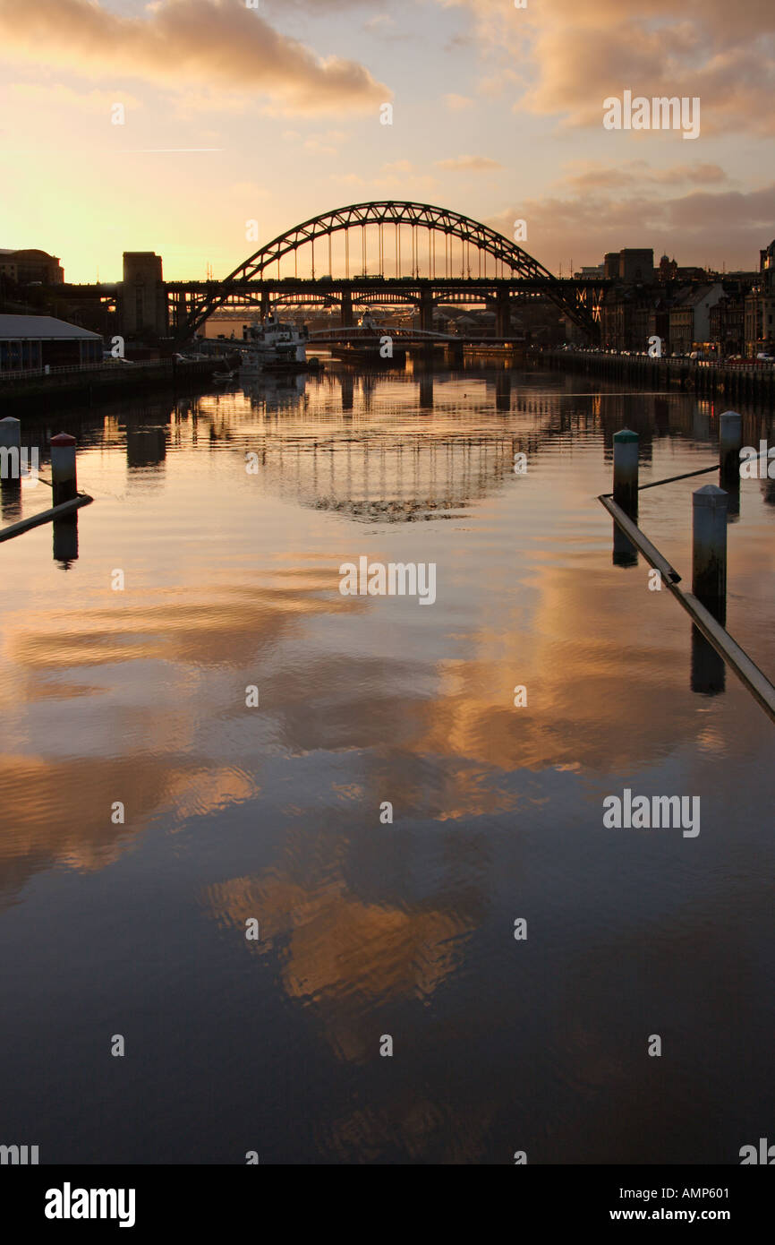 The Tyne Bridge at sunset Newcastle upon Tyne England Stock Photo - Alamy