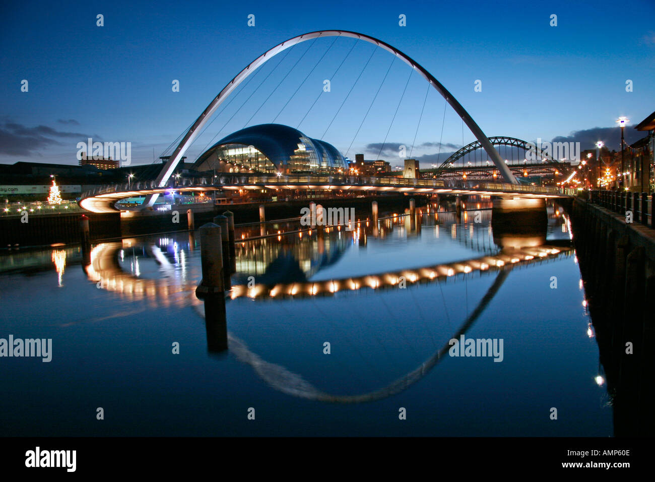 The Gateshead Millennium Bridge and Sage Gateshead music centre ...