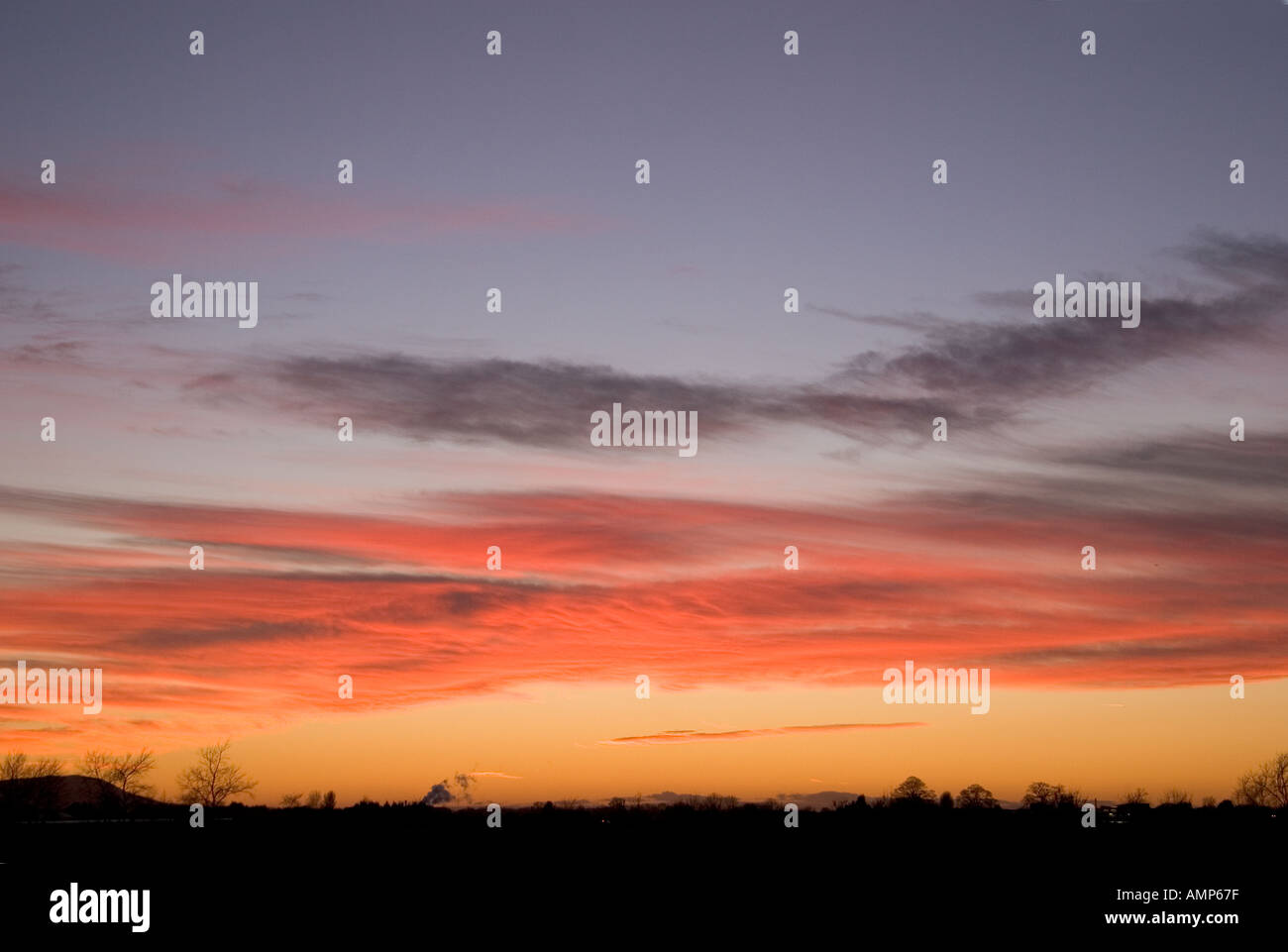 Sunset landscape North Yorkshire Stock Photo - Alamy