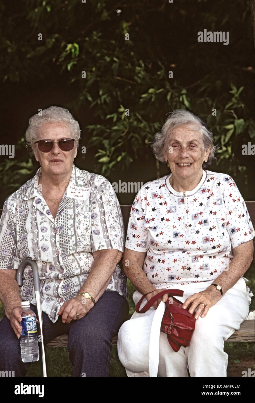 Two matriarchs of a large Irish Family at a family reunion Stock Photo ...