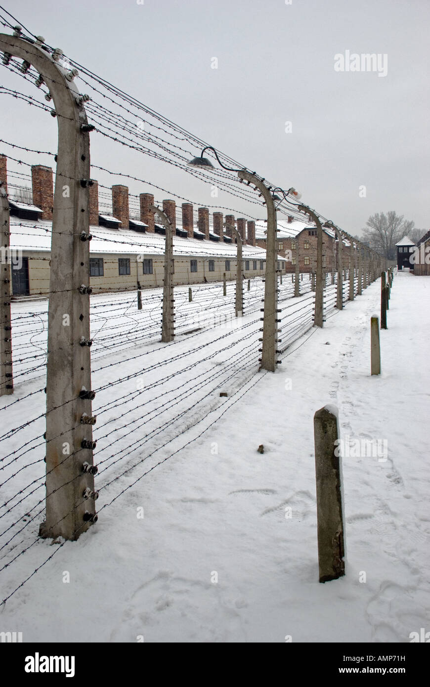 The outer boundary of the Auschwitz 1 ( Stammlager) concentration camp ...