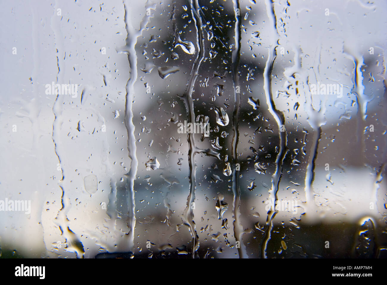 Raindrops on a window Stock Photo - Alamy