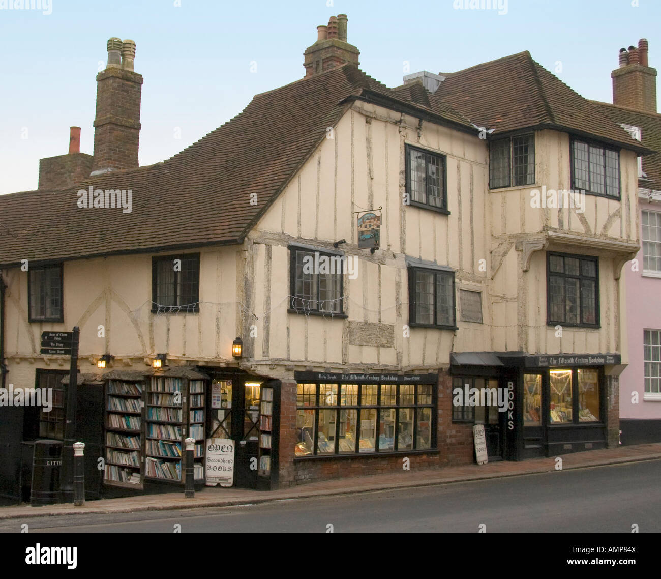 Shop front of a traditional book shop the Fifthteenth Century Book Shop ...