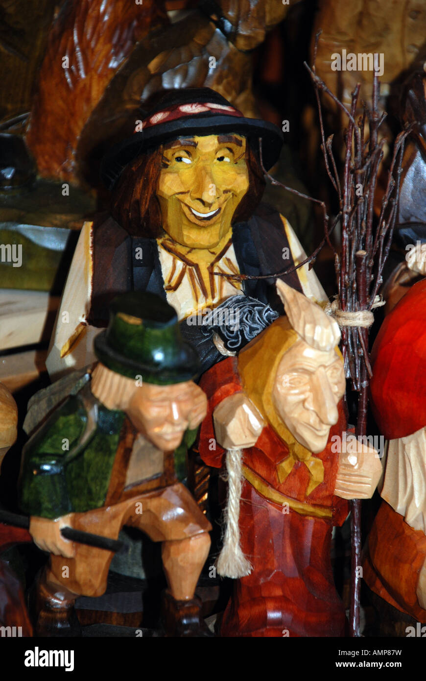 Carved figure, Zakopane, Poland Stock Photo - Alamy