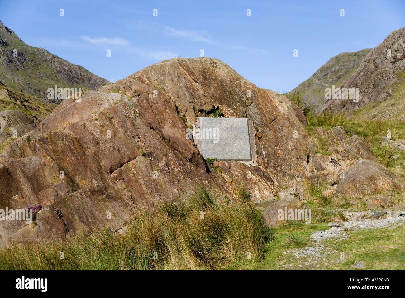 Gladstone Rock from the Watkin Path from above the waterfalls up Mount ...