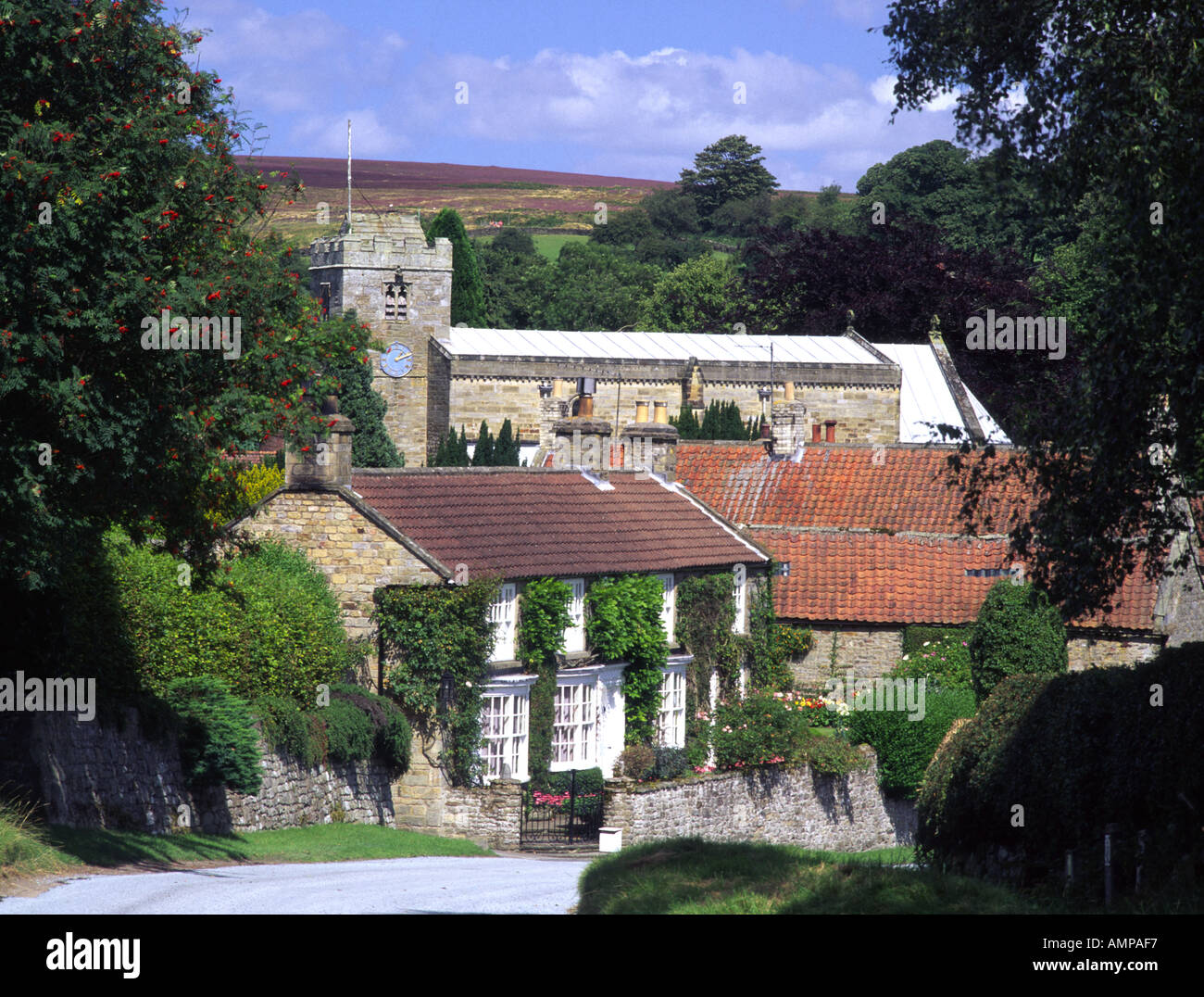 Lastingham village North Yorkshire Moors England Stock Photo - Alamy