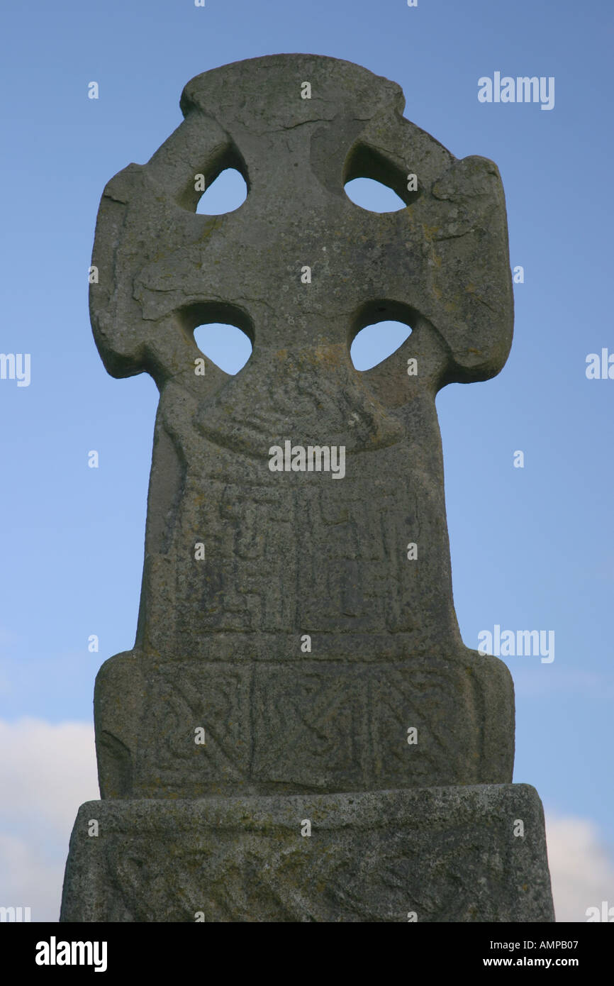 Celtic Cross at Carew Castle Pembrokeshire Wales Stock Photo - Alamy