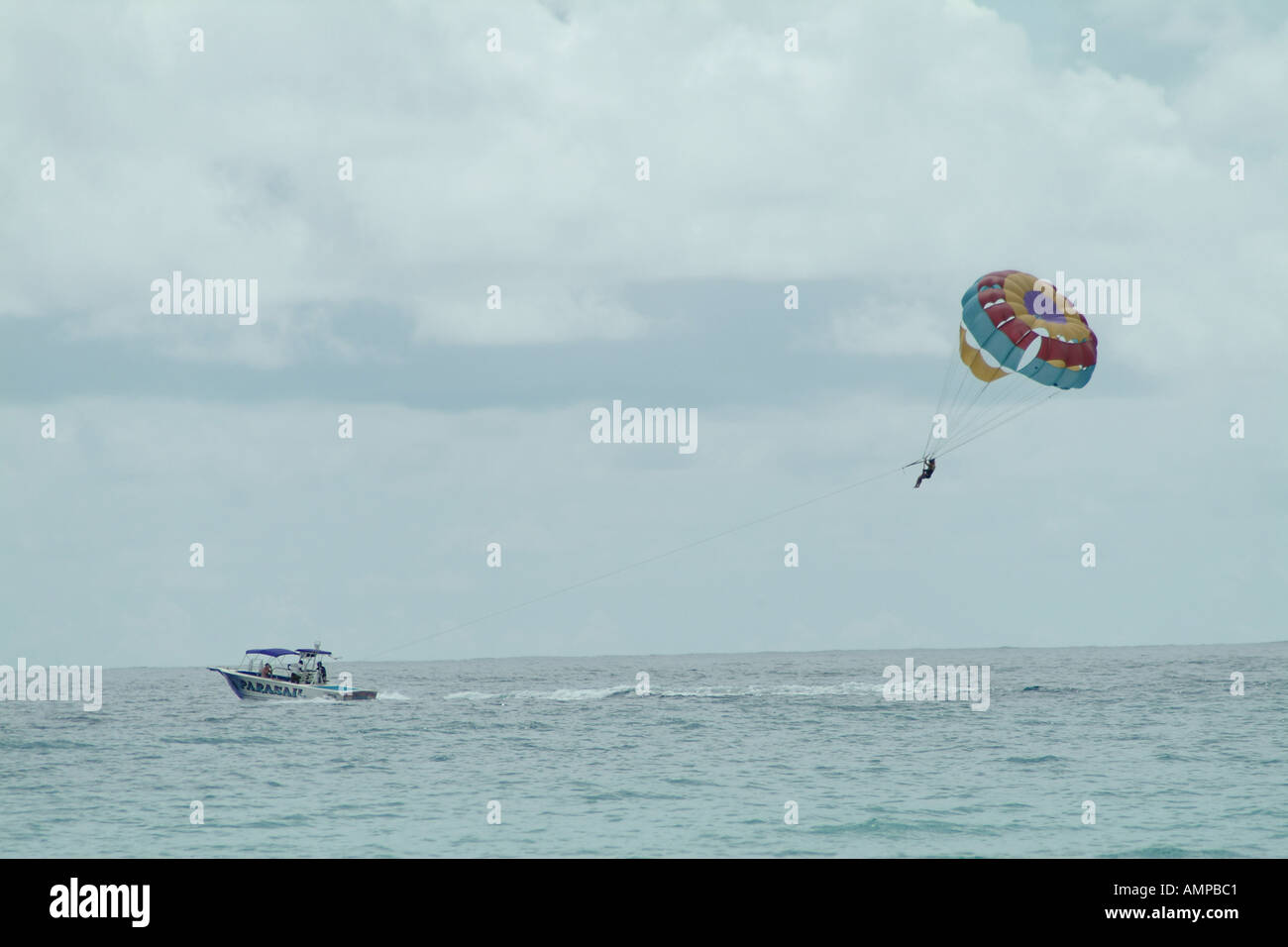 Parascending in Barbados Stock Photo - Alamy