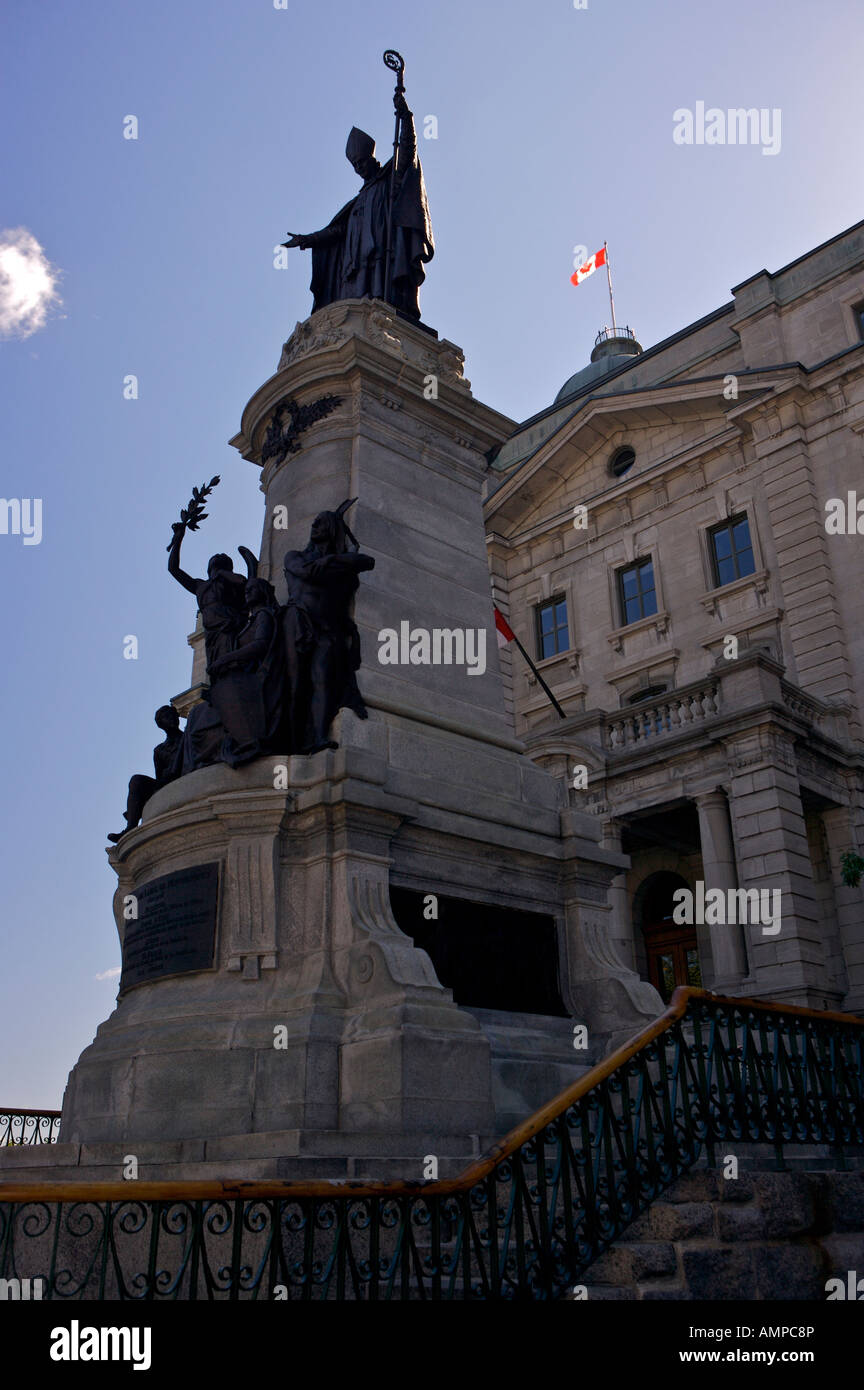 Monument of Francois de Laval de Montmorency in Old Quebec, Quebec City ...