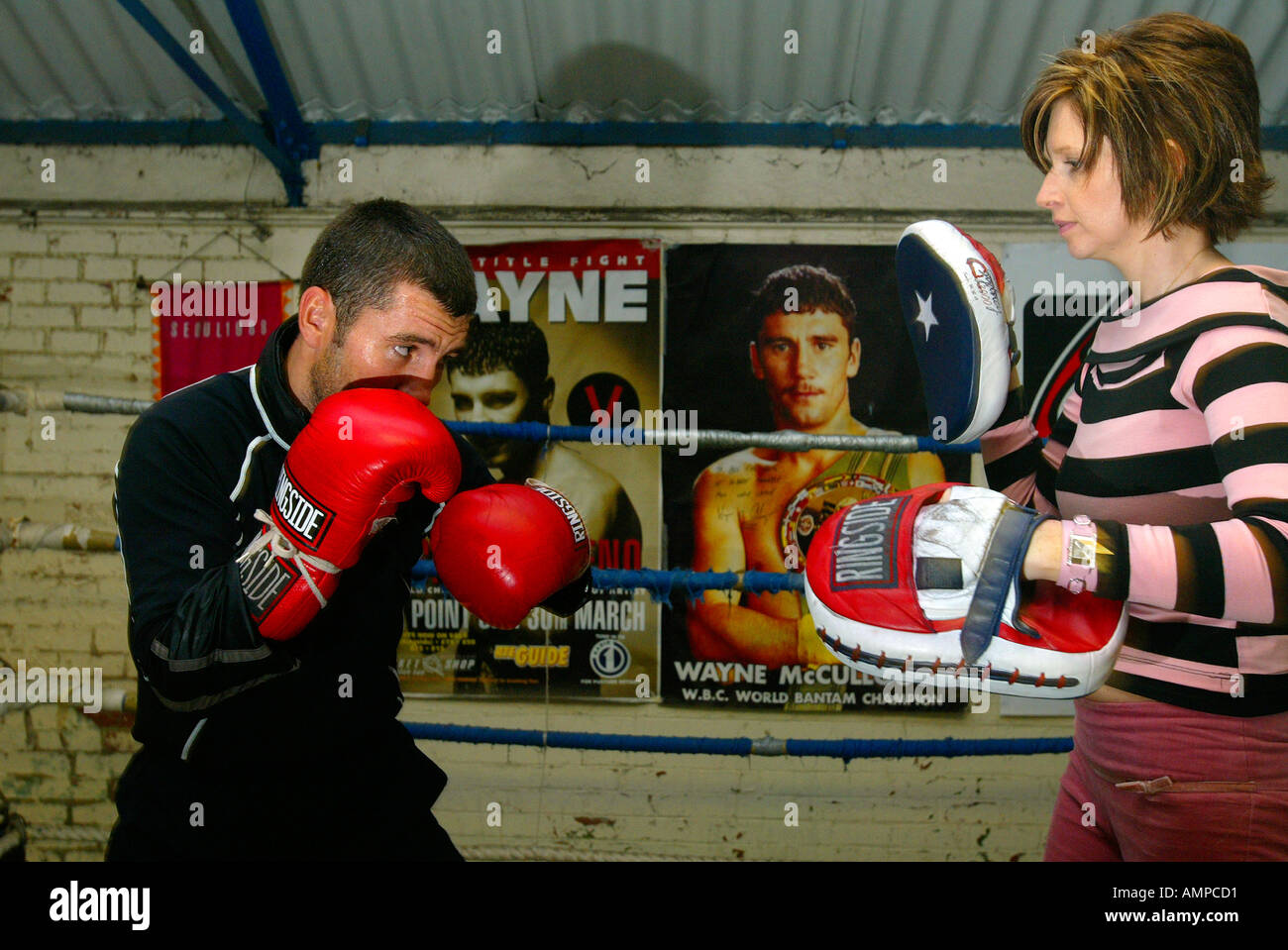 Belfast boxer Wayne McCullough in training at the Albert Foundry in ...