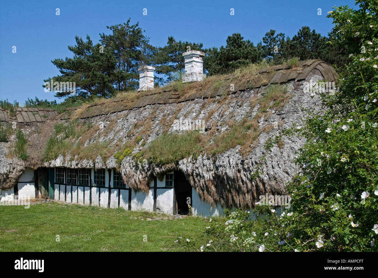 Cottage from the island of Laesoe Læsø The Open Air Museum Lyngby near ...