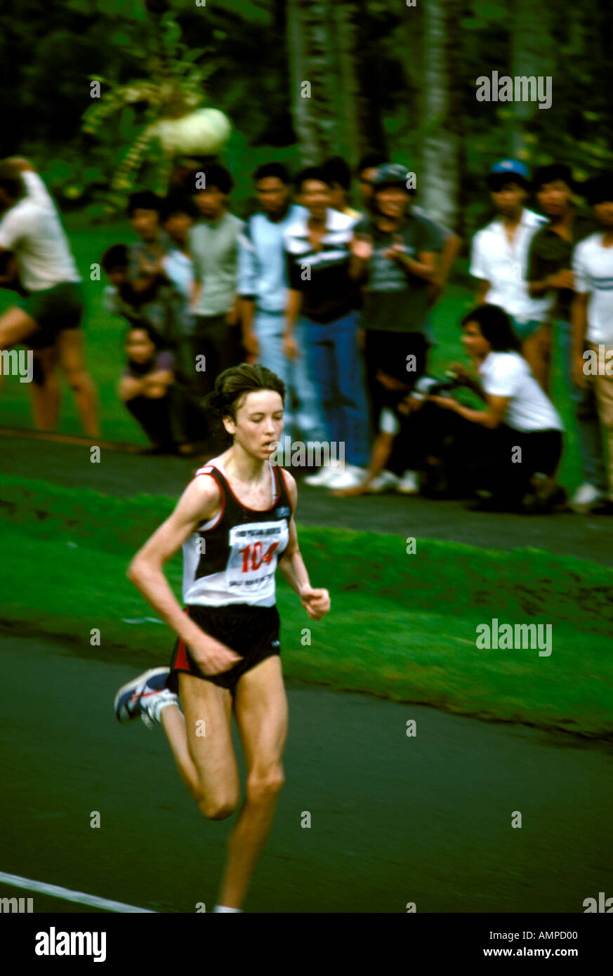 A 10K marathon foot race is held on the island of Bali Indonesia Stock ...