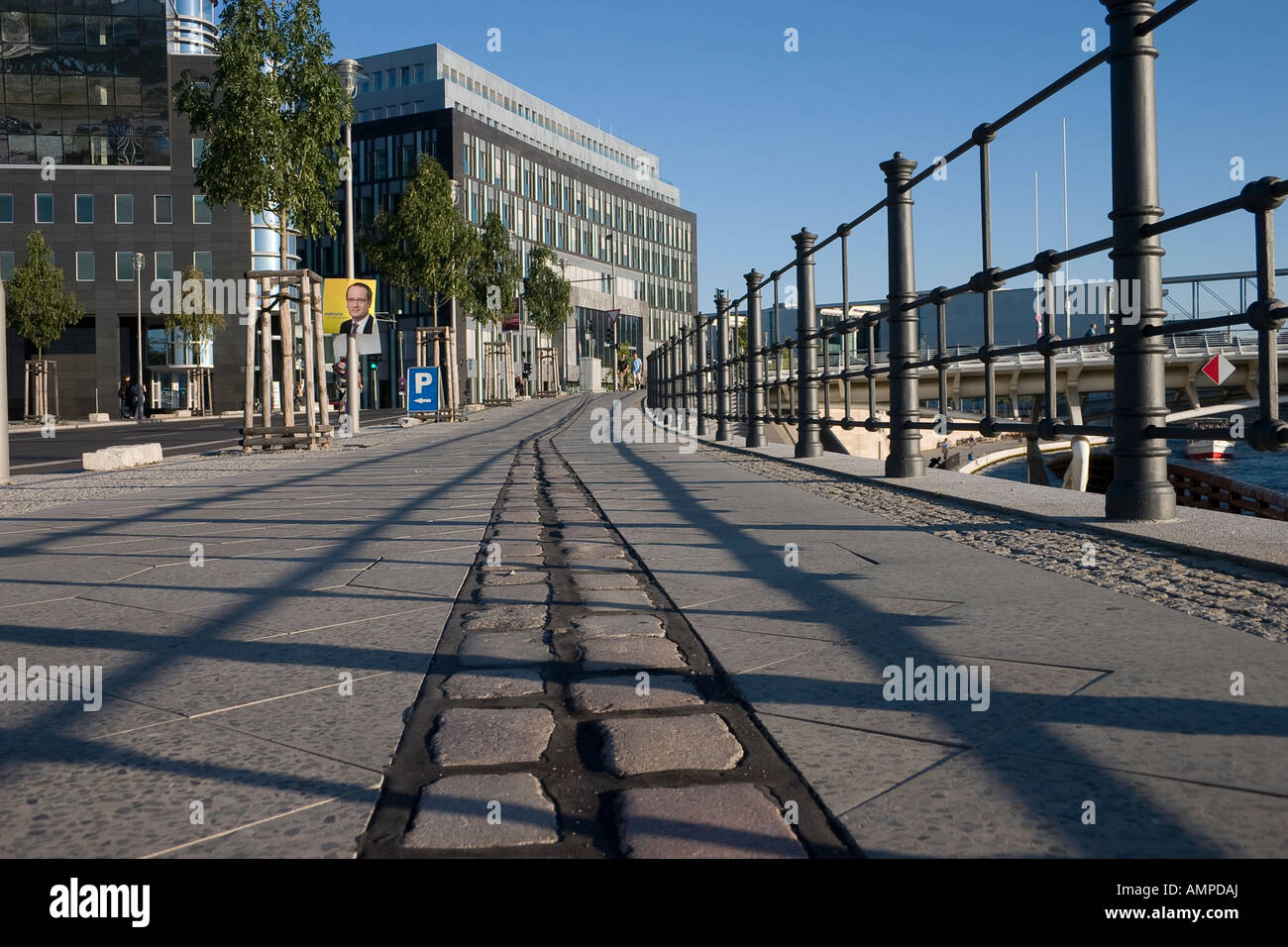 Stones remembering the former Berlin wall Stock Photo - Alamy