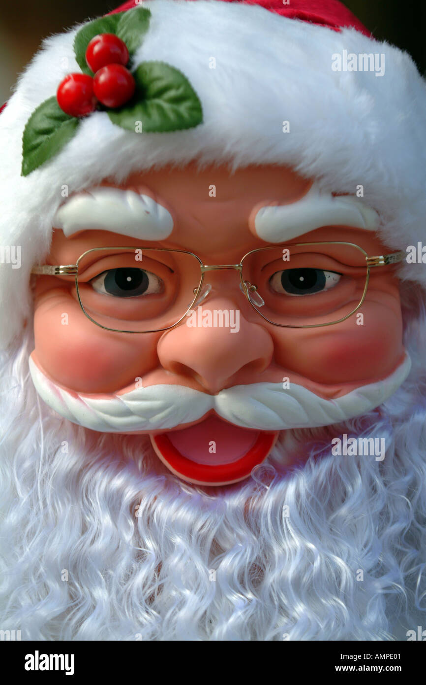 santa claus father christmas face vertical Stock Photo - Alamy