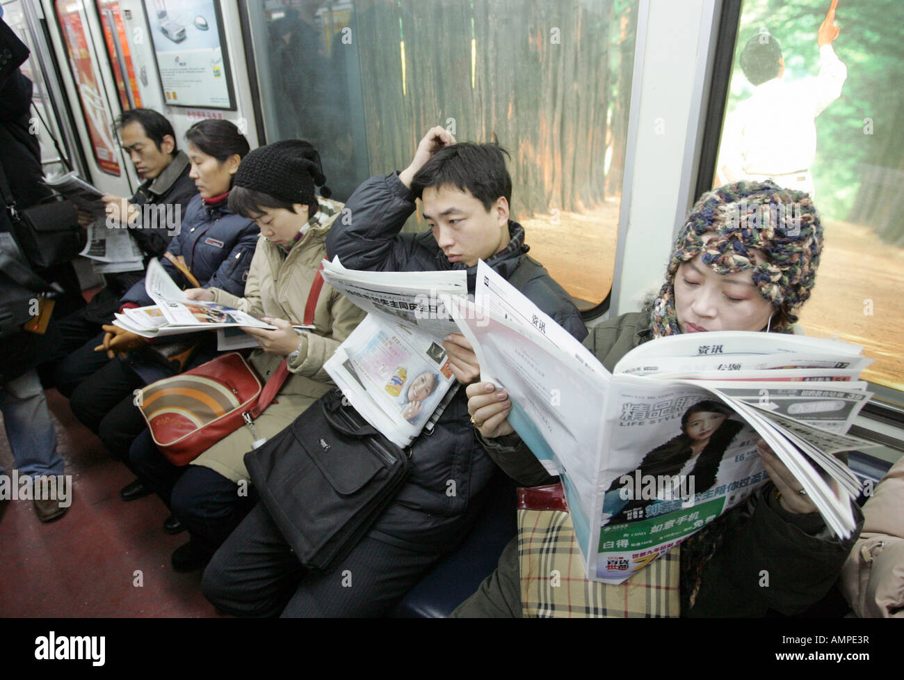 People Reading Newspaper