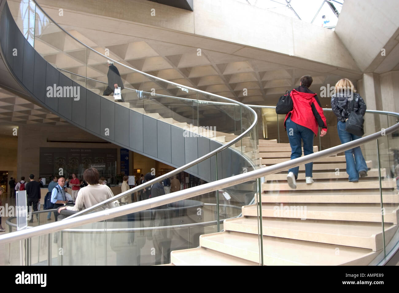 The floating stairway inside the Pyramid was designed by architect I M ...