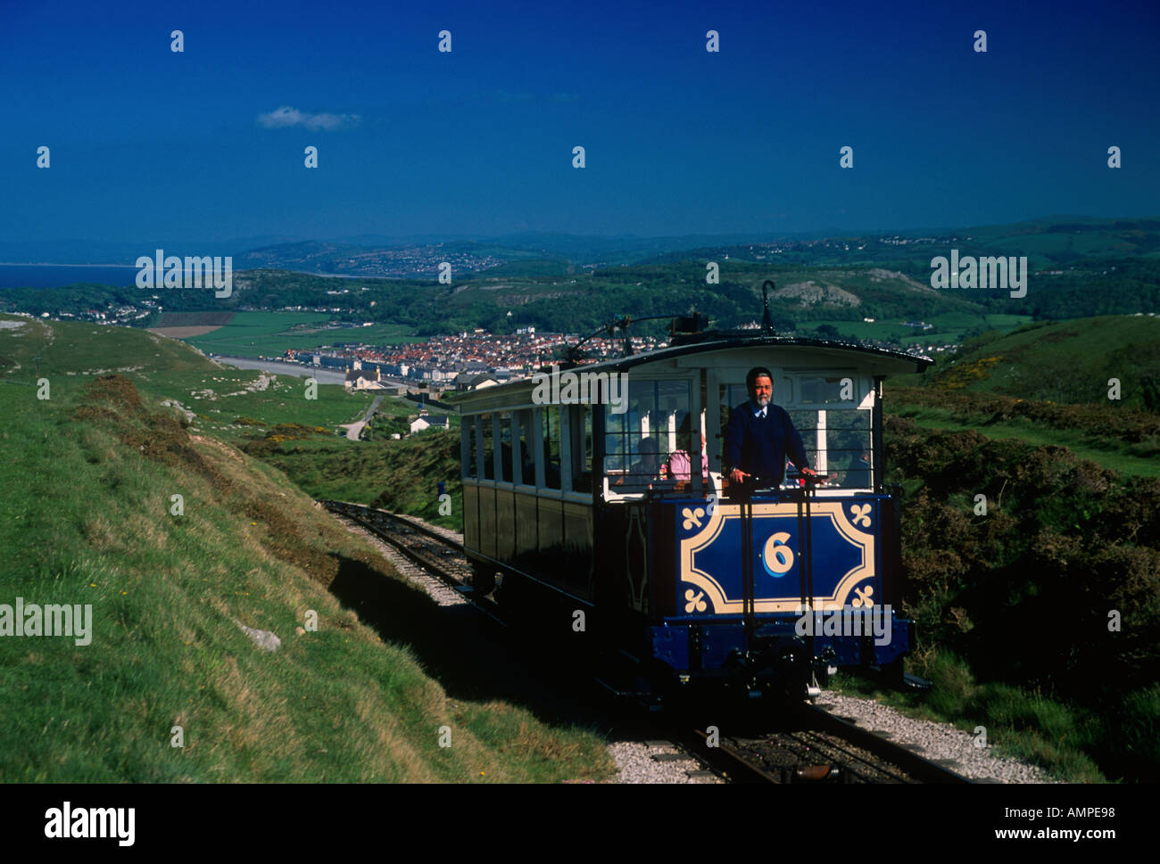 The Great Orme Tramway Near Llandudno Conwy North West Wales Stock ...