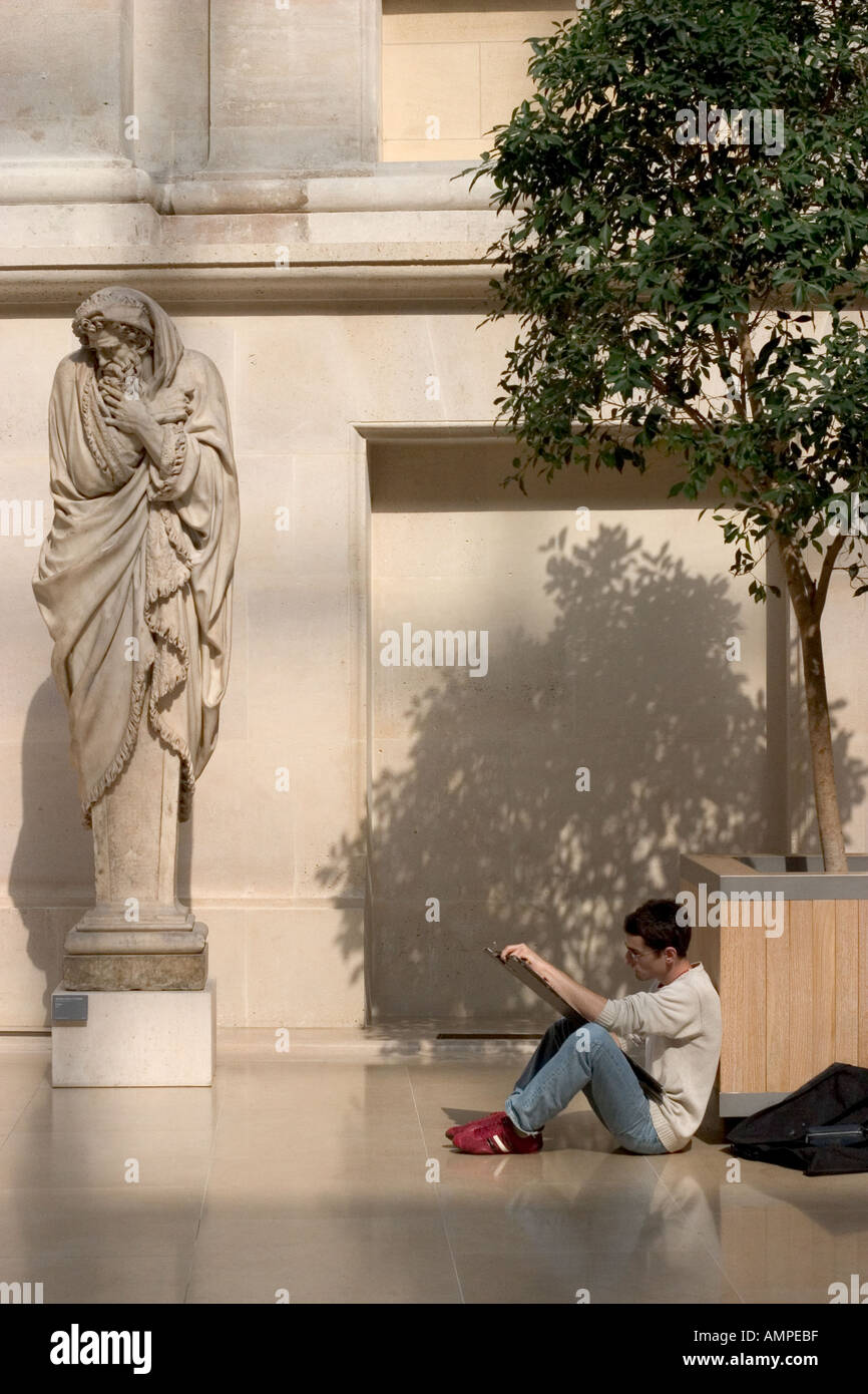 Louvre sculpture man hi-res stock photography and images - Alamy