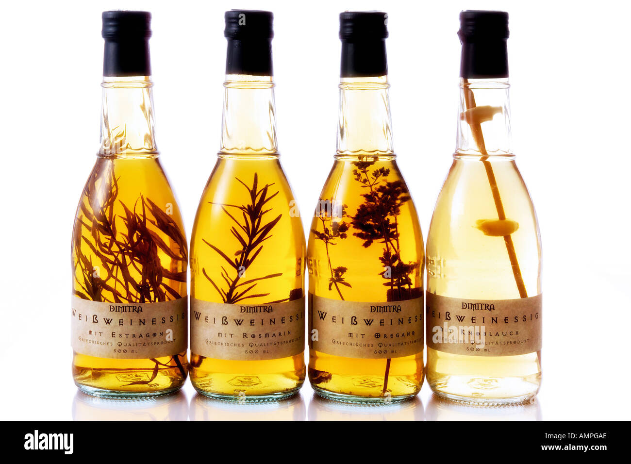 Different vinegar varieties, in bottles Stock Photo - Alamy