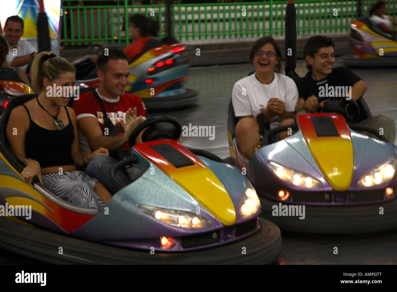 Dodgem Cars Funfair Nettuno Park Catania Sicily Italy Stock Photo - Alamy
