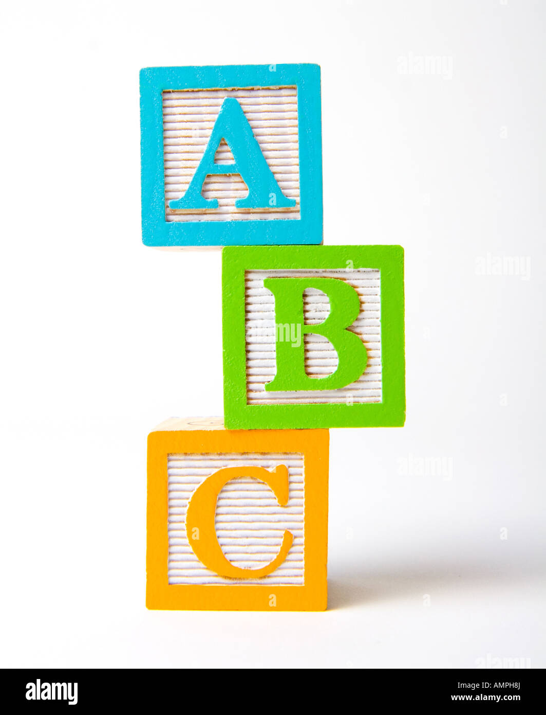 Colorful stacked wooden alphabet blocks Stock Photo - Alamy