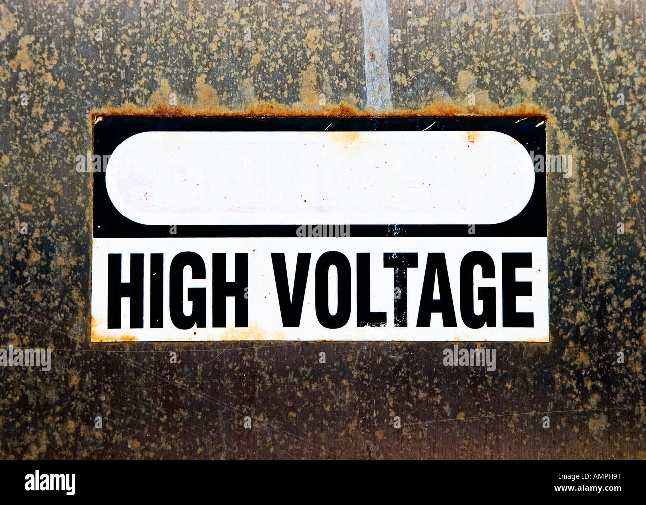 High Voltage Sign in switch box Stock Photo - Alamy