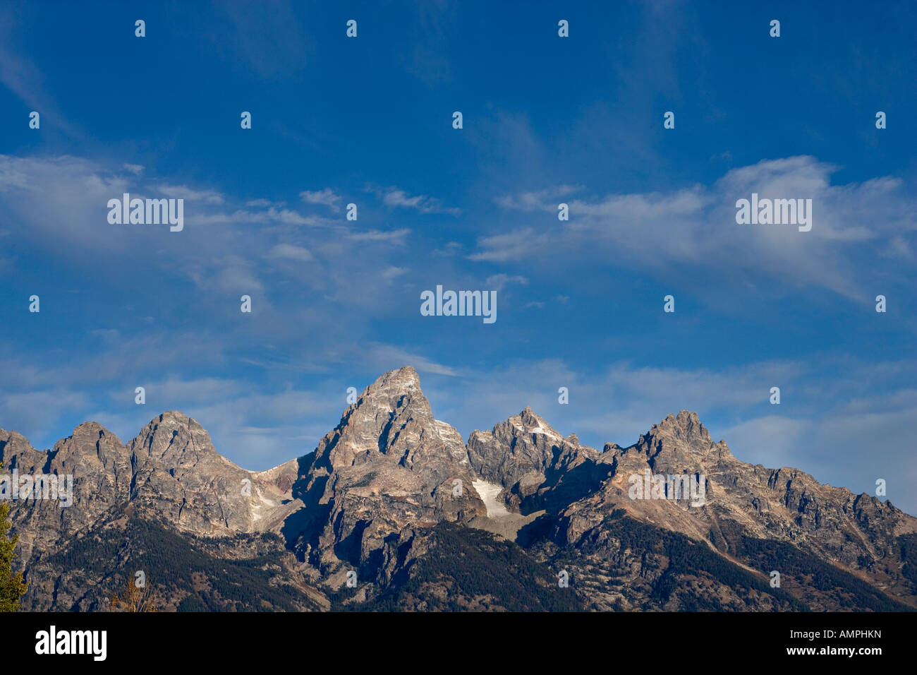 USA, Wyoming, Grand Teton National Park, Teton Mountain range Stock ...