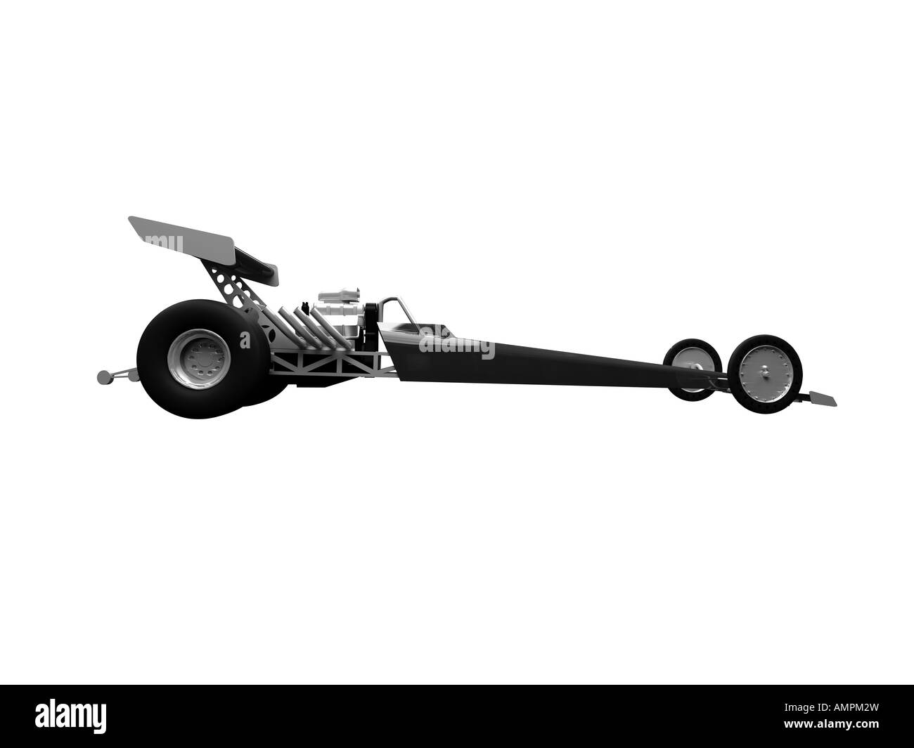 isolated dragster on white background Stock Photo - Alamy