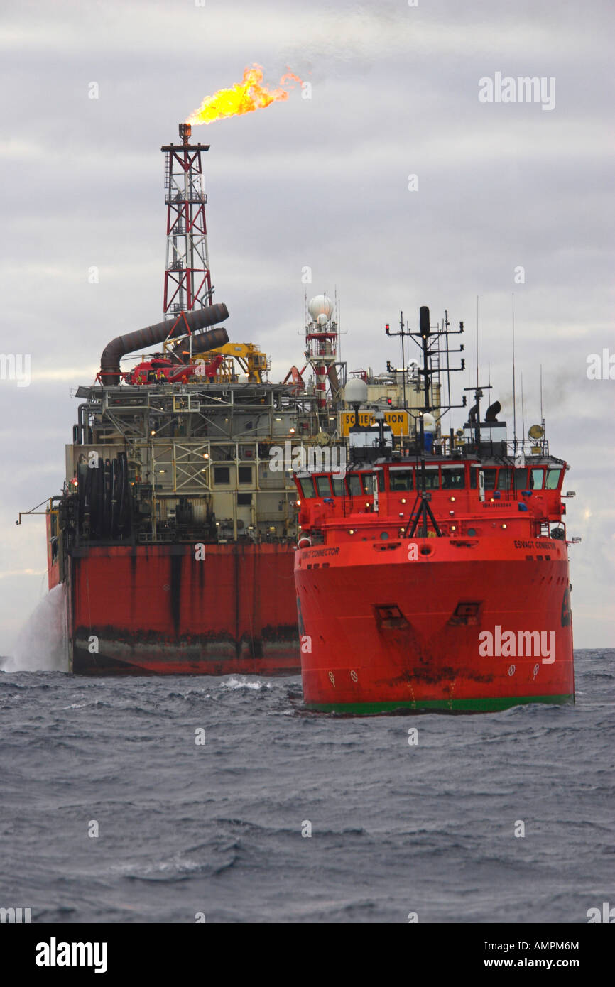 Schiehallion FPSO and esvagt connector Stock Photo - Alamy