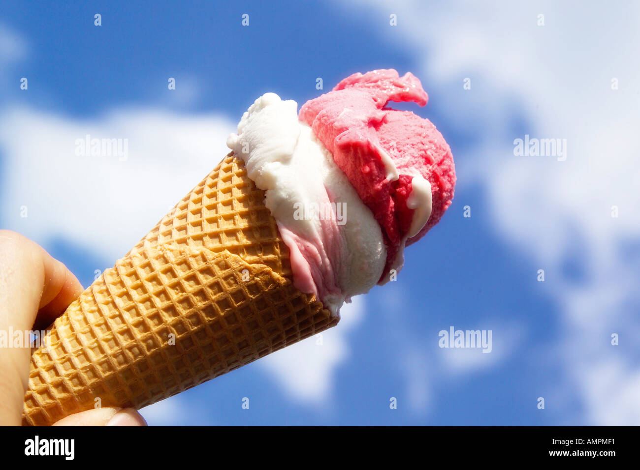 Ice cream in cone Stock Photo - Alamy