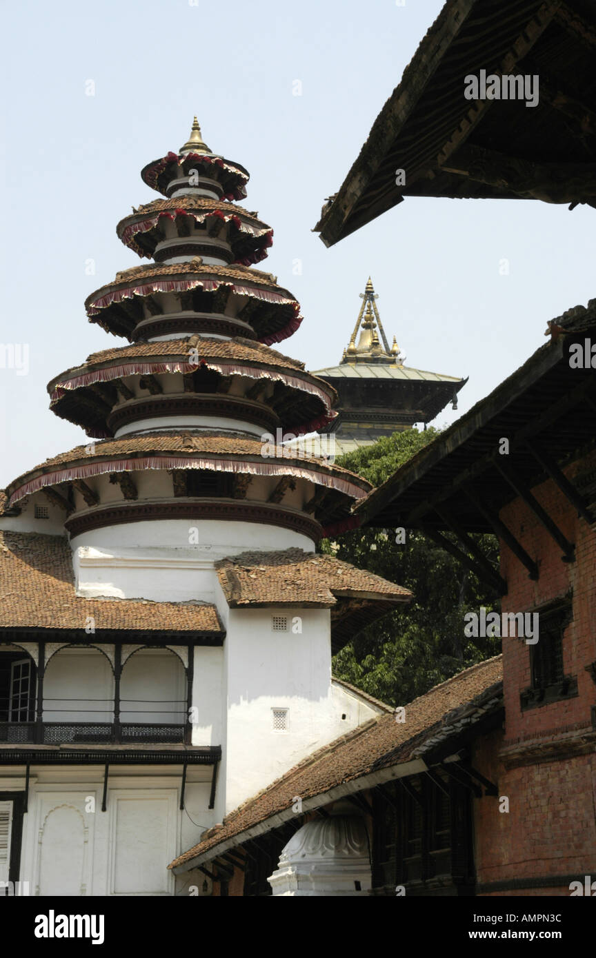 Five storey temple with round roofs Hanuman Dhoka Old Royal Palace ...