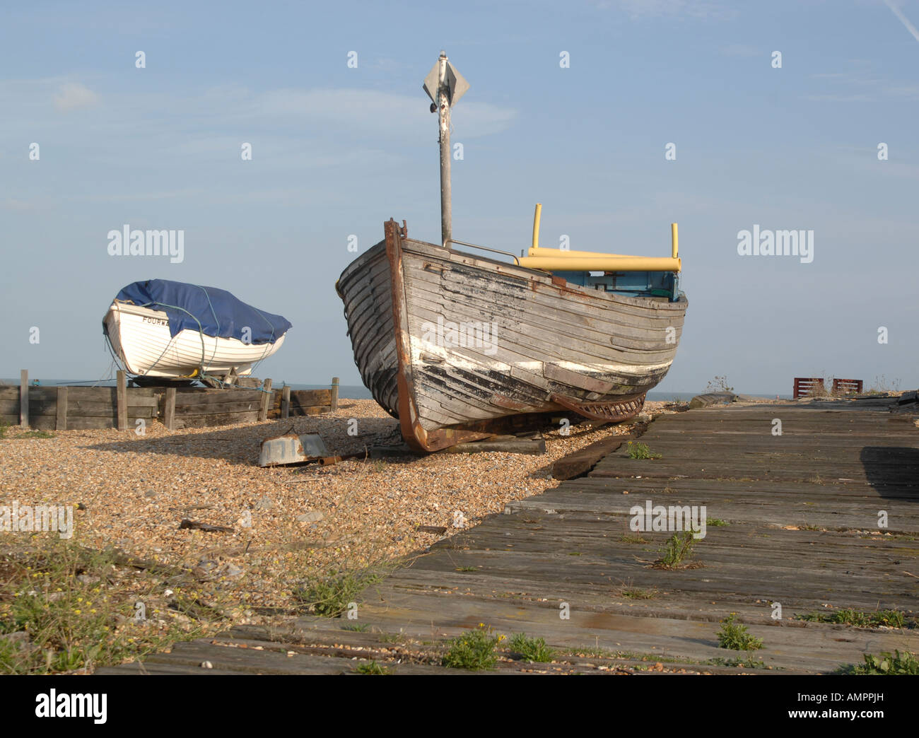 Fishing boats, Deal beach, Kent, England Stock Photo - Alamy
