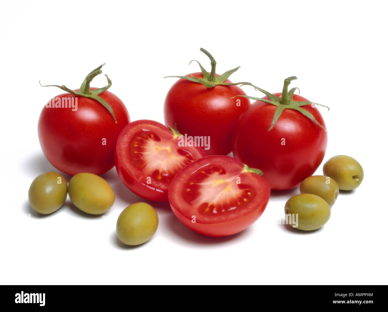 Tomatoes and olives Stock Photo - Alamy