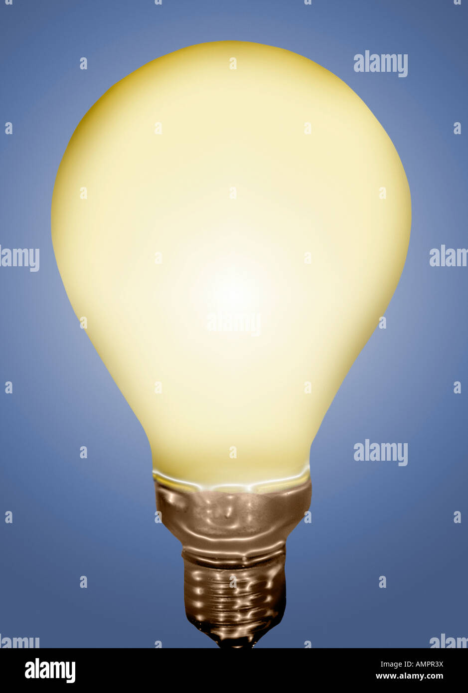 A Glowing Light Bulb Stock Photo - Alamy