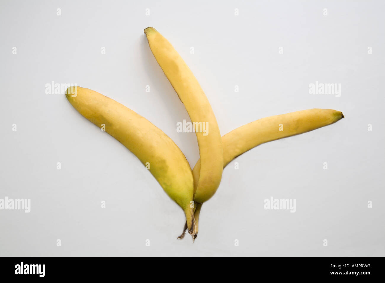 Studio Still Life Abstract Concept Banana skin split into three ...