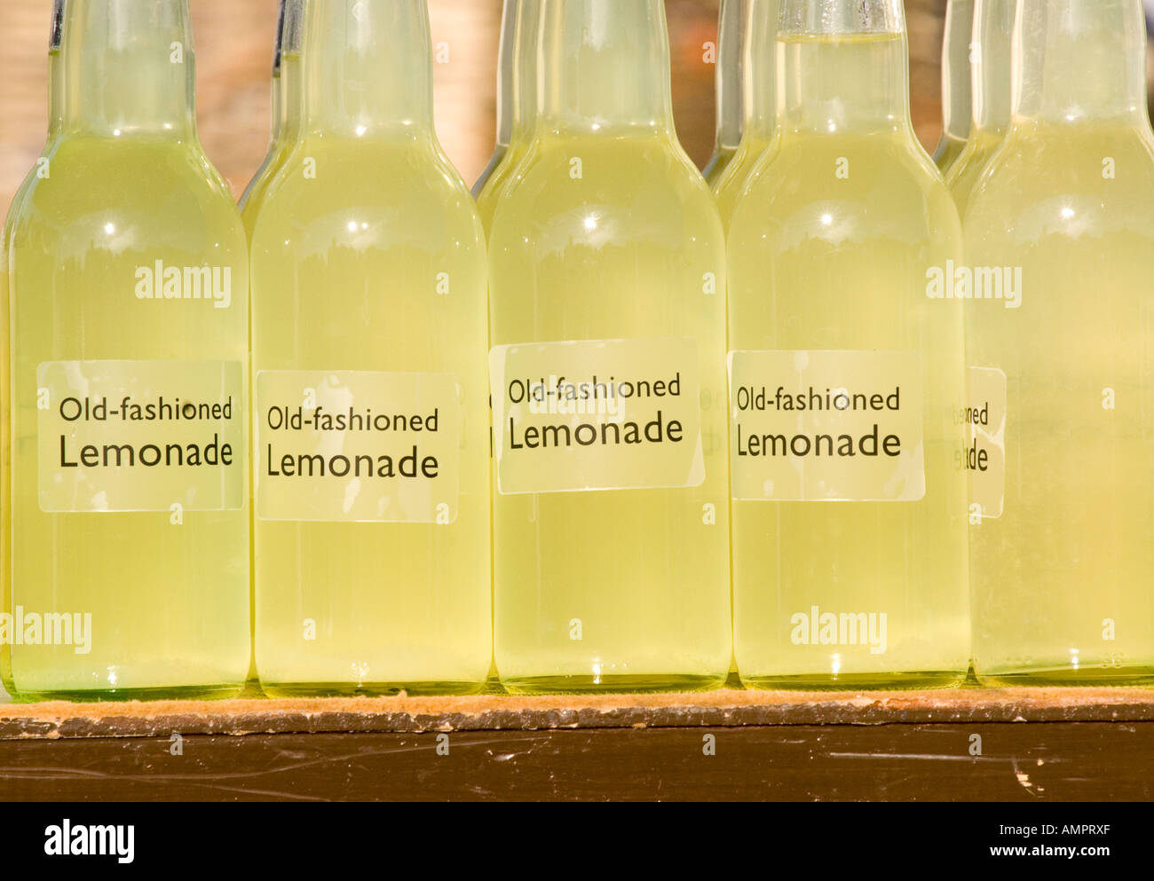 Bottles of old fashioned country lemonade at Hampton Court Show 2006 ...