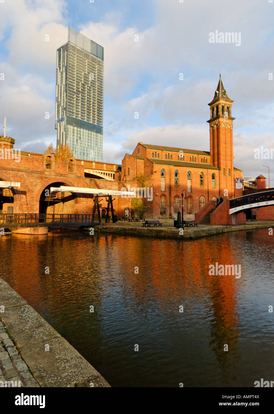 Manchester Castlefield and Beetham Tower Stock Photo - Alamy