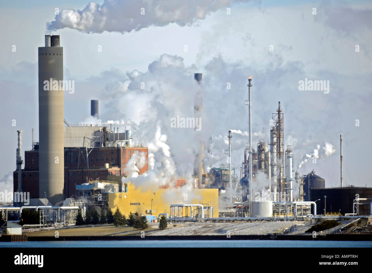 Serious air pollution from the chemical valley in sarnia ontario canada ...