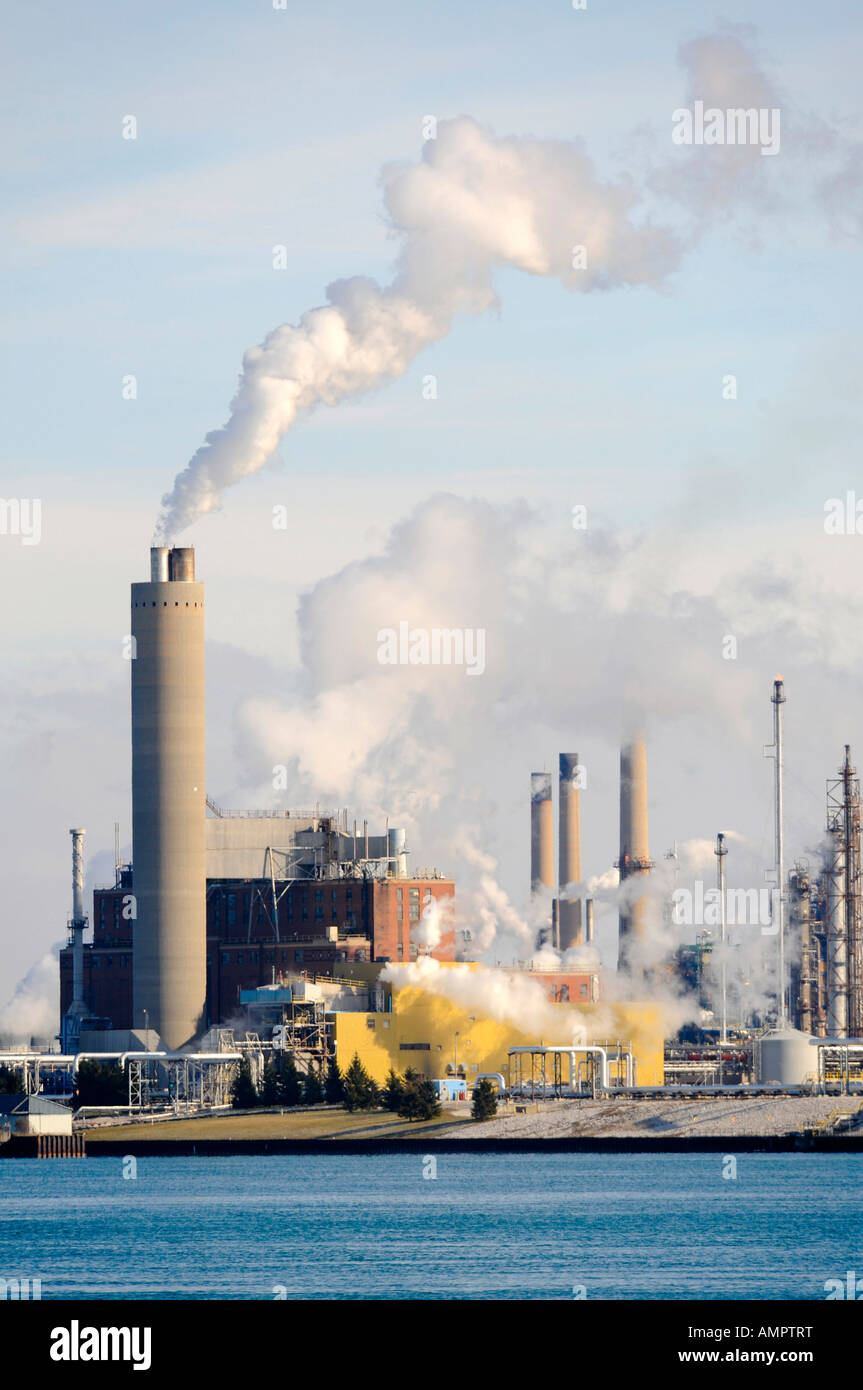 Serious air pollution from the chemical valley in sarnia ontario canada ...