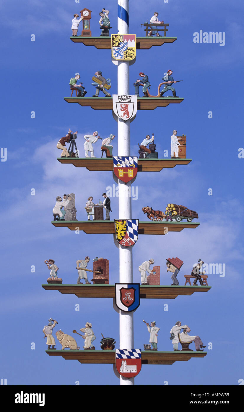 Maypole in Cham, Bavaria, Germany Stock Photo - Alamy