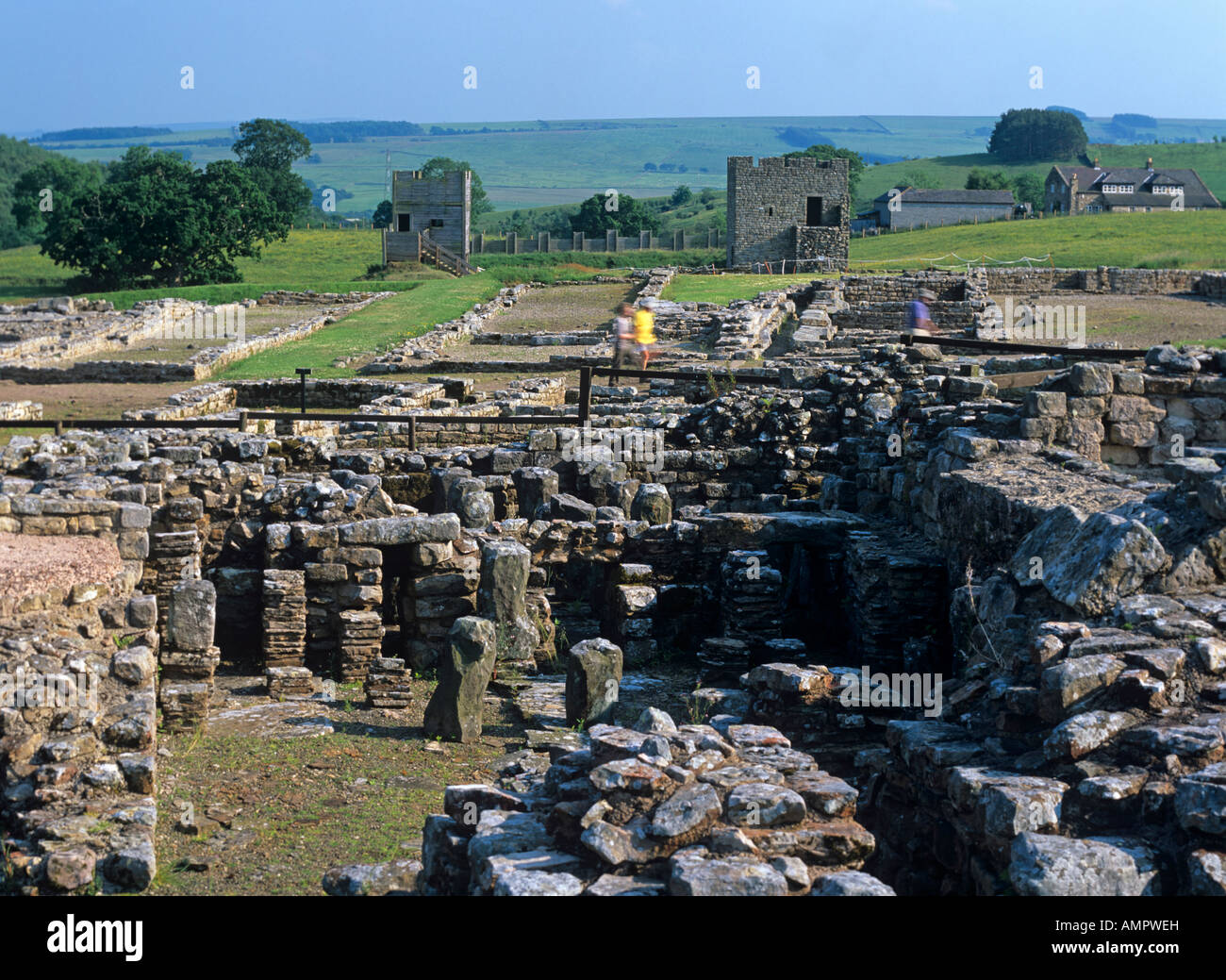 Vindolanda Roman Fort on Hadrians Wall Stock Photo - Alamy