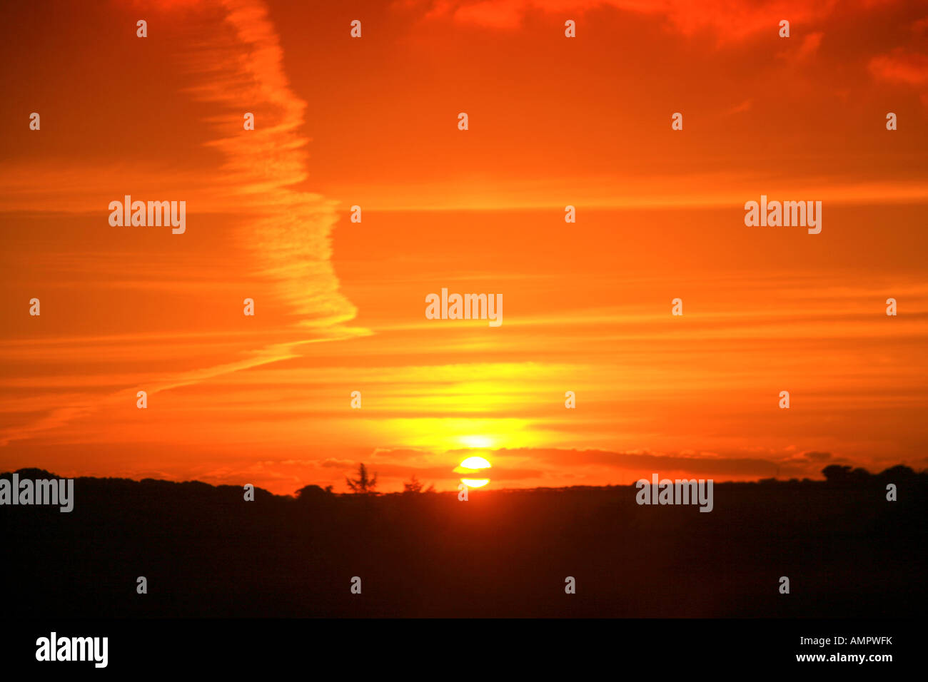 Sunset Cornwall UK Stock Photo - Alamy