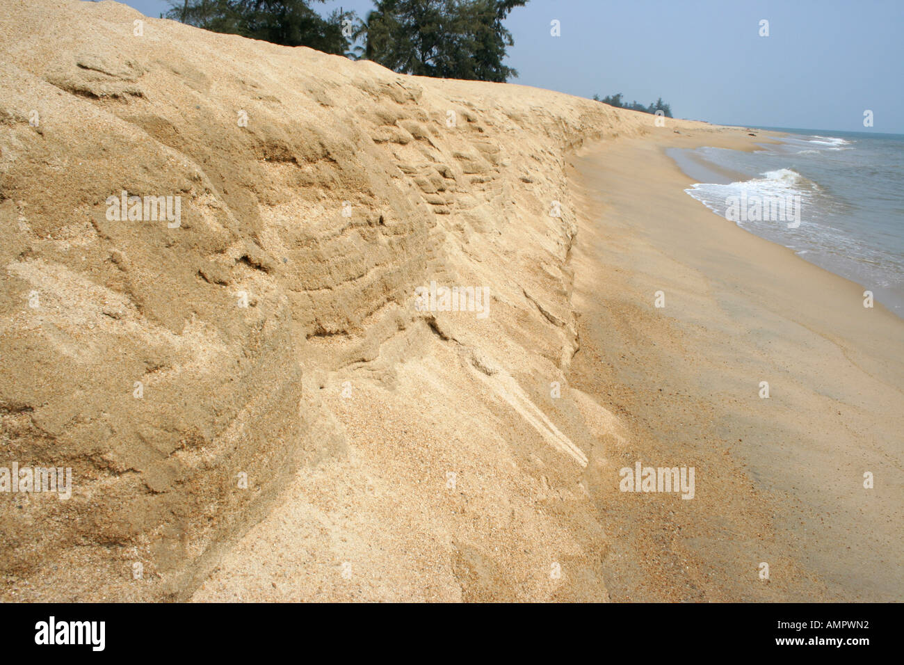 Sand cliff created by sea and wind erosion Stock Photo - Alamy