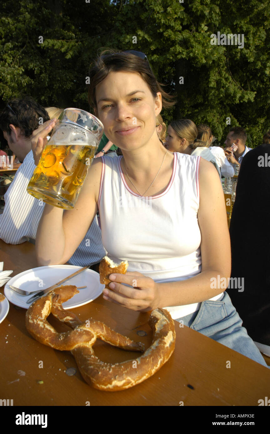 Woman and beer and germany and liter hi-res stock photography and ...