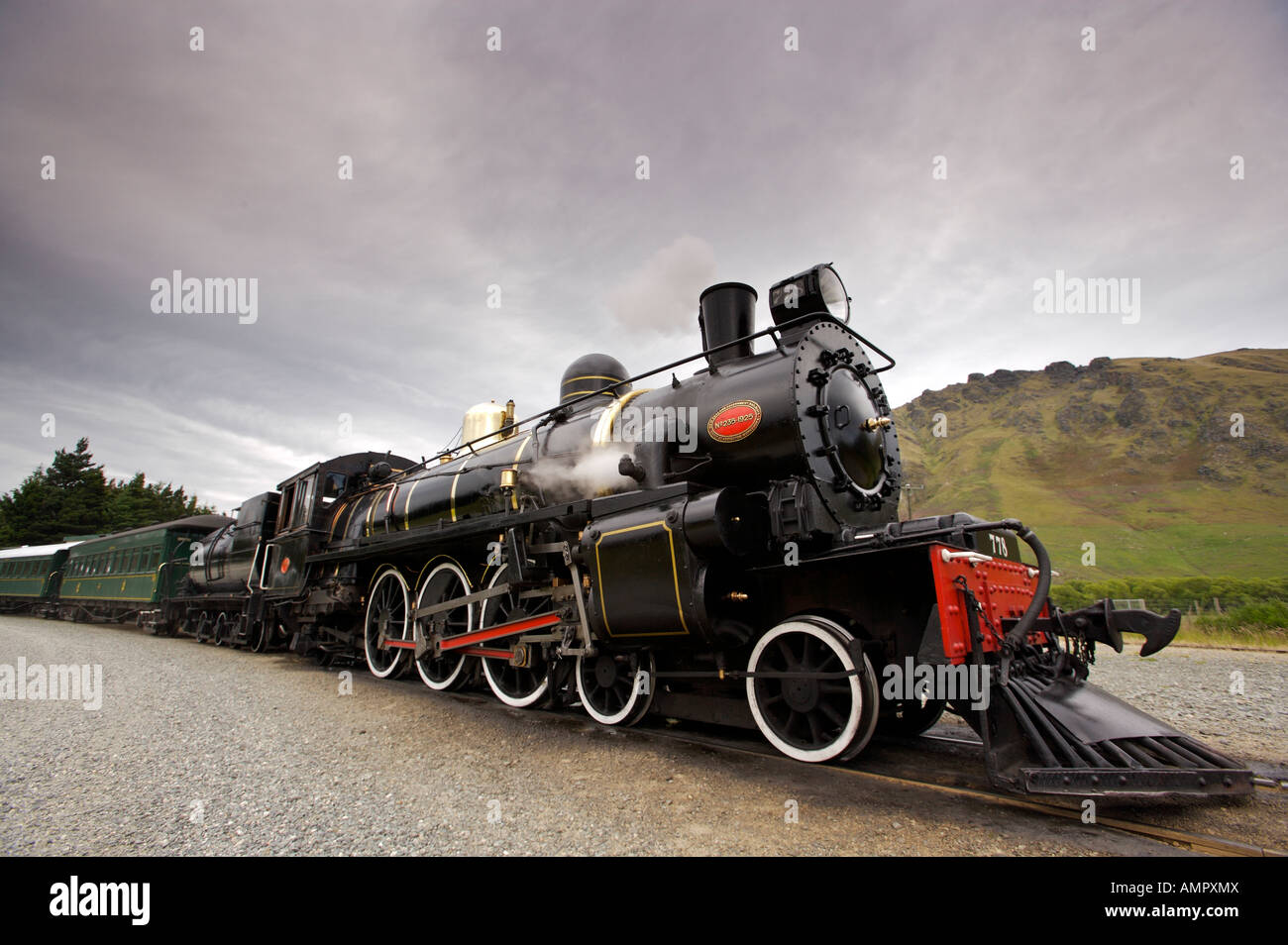 Kingston Flyer, a steam train built in 1925, at the Fairlight Station ...