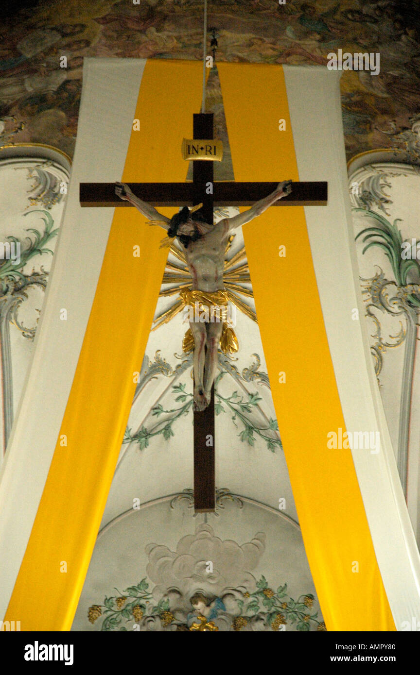Jesus Christ at the cross city church Viechtach Bayerischer Wald Lower ...